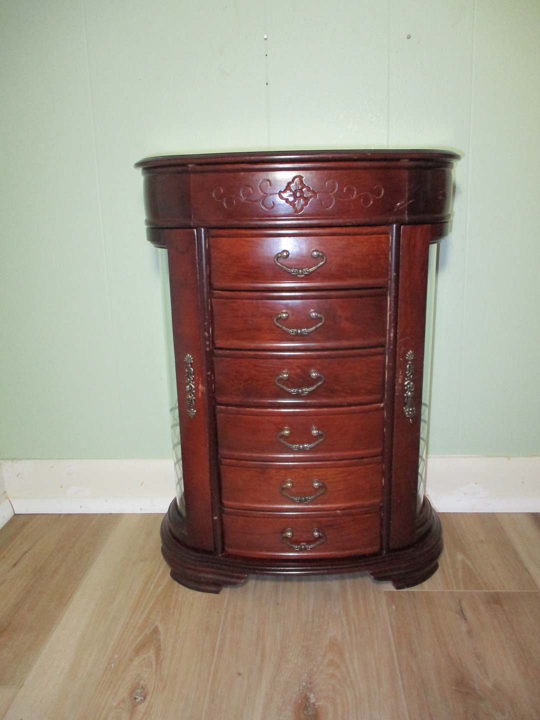 Vintage Hives and Honey Patricia Armoire Style Jewelry Box With Etched ...