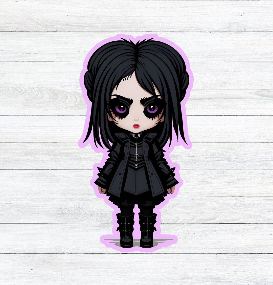 Goth Demon Girl: Goth Girl Demon Black Purple Eyes Edgy Design Gothic ...