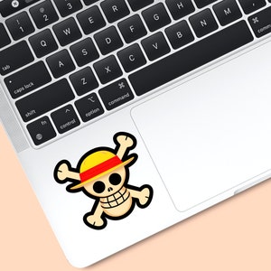 One Piece Straw Hat Jolly Roger Sticker, Anime Decal - Etsy