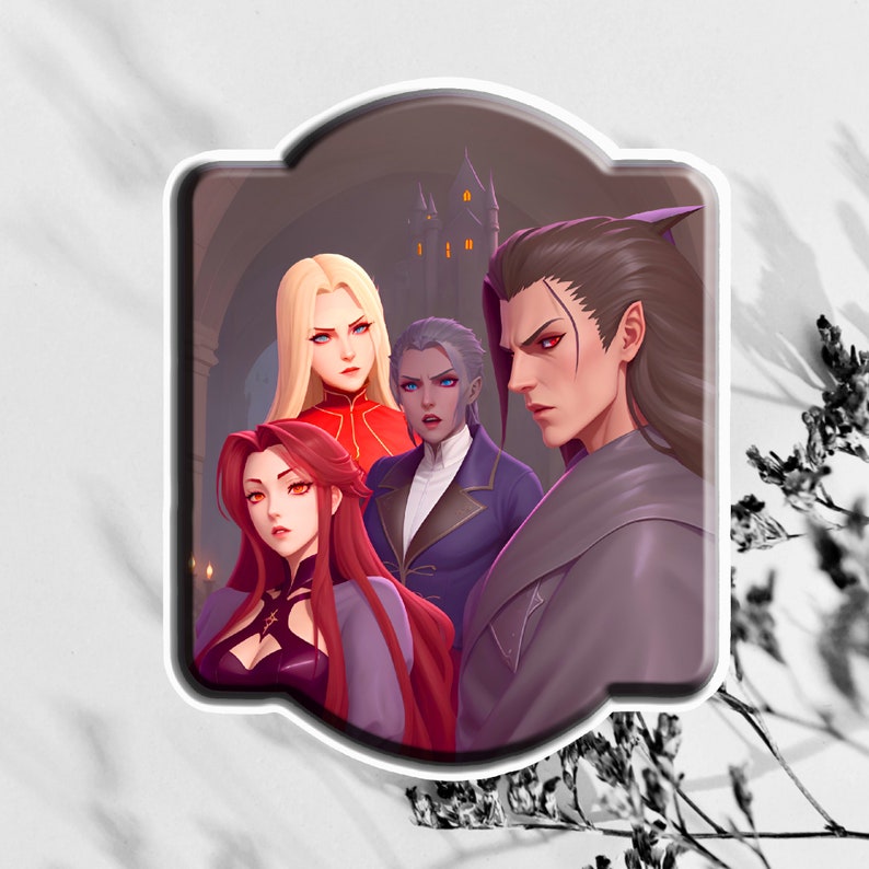 Castlevania Inspired Vampire Sisters - Sticker - Carmilla, Morana ...