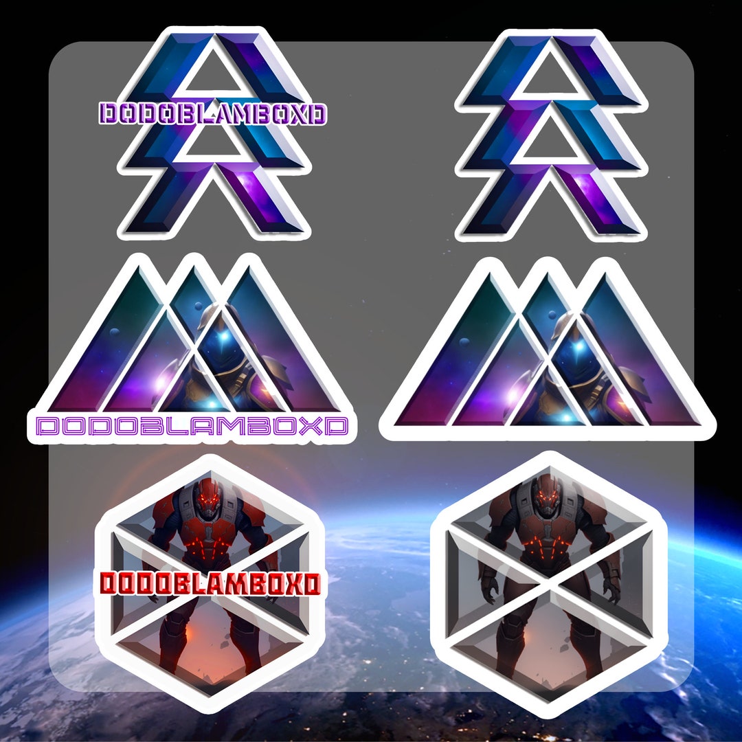 Customizable Class Symbols Sticker Warlock, Hunter, Titan Personalized ...