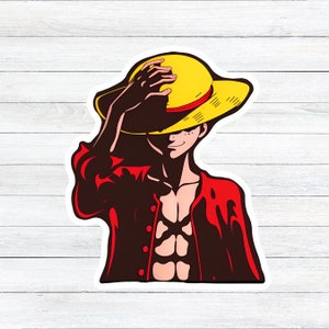 One Piece Inspired "luffy" Design - Die-cut Sticker - Anime-inspired ...