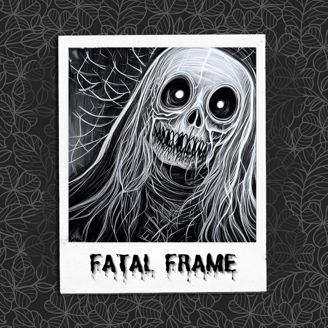Die-cut Sticker, Polaroid Ghost - Fatal Frame, Black and White Drawing ...