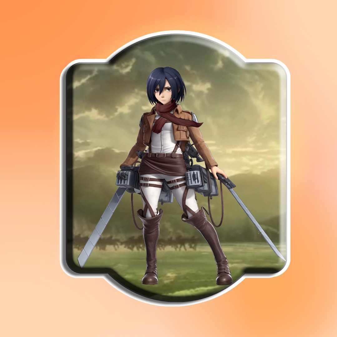 Die-cut Sticker Inspired by Mikasa Ackerman ODM Gear, Action Pose ...