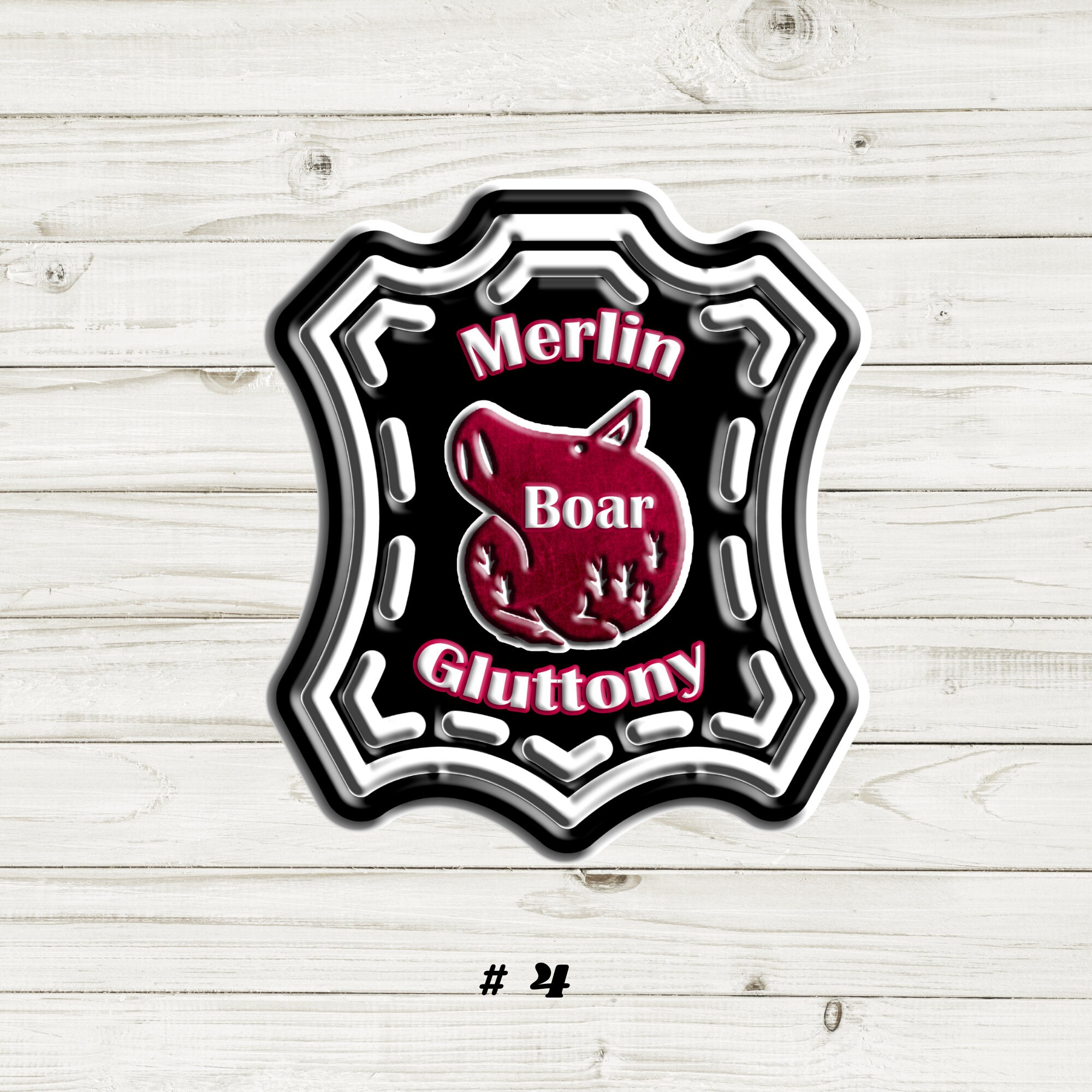 Seven Deadly Sins Symbols Die-cut Sticker With Burgundy Accents - Etsy