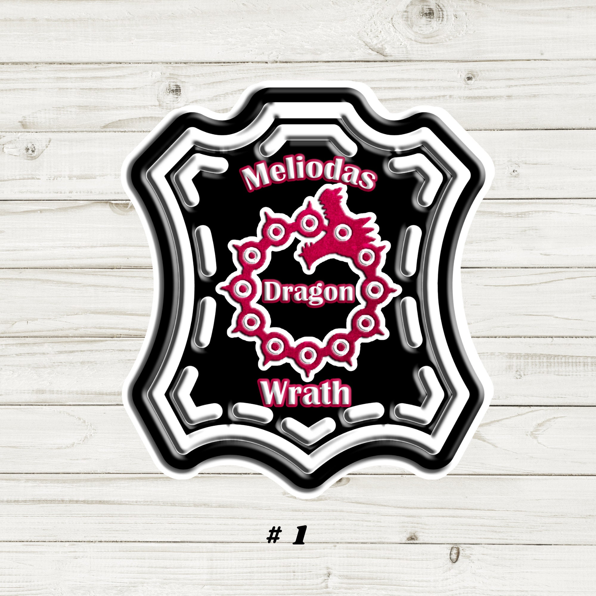 Seven Deadly Sins Symbols Die-cut Sticker Netflix Anime Art in Black ...