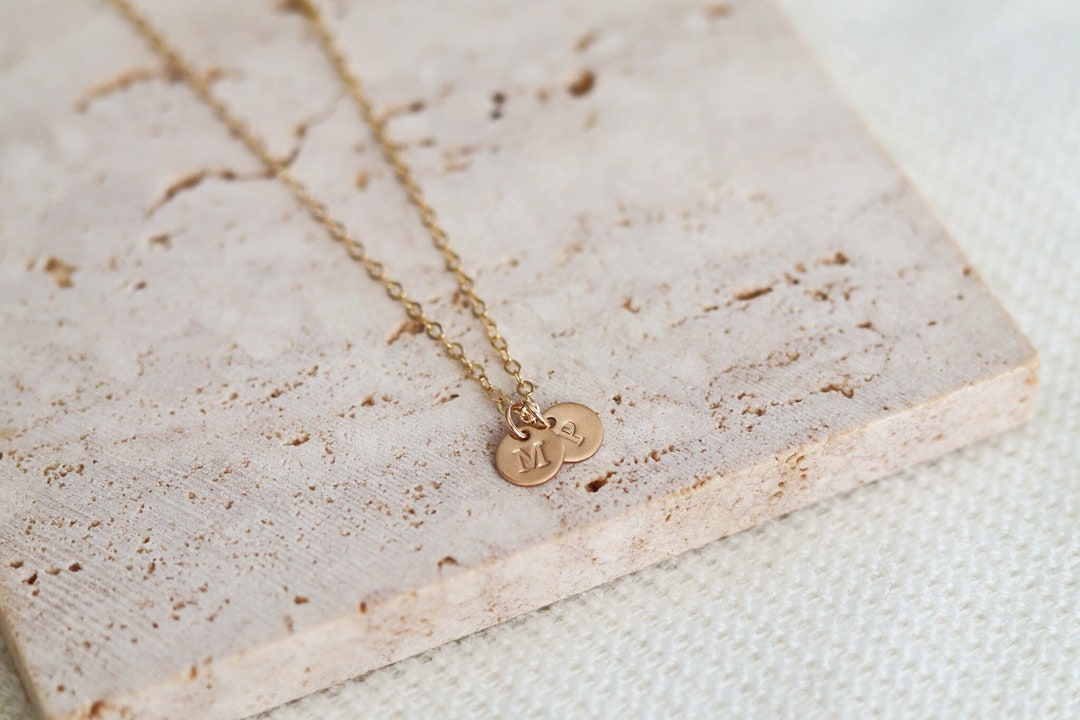 Tiny Initial Necklace • Gold Filled Initial Necklace • Personalized ...