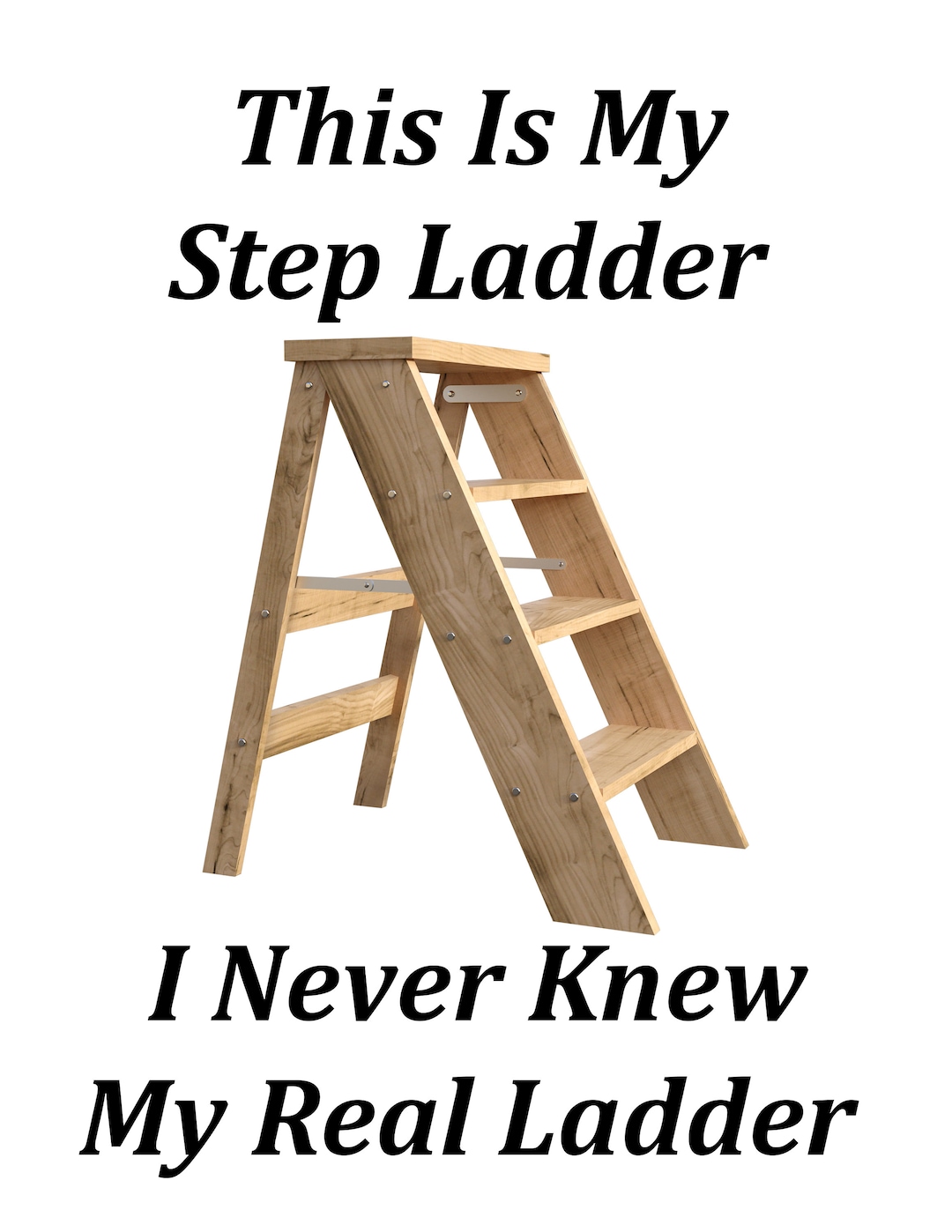 Step Ladder, Funny Art, Humorous Wall Art, Printable, Wall Hanging ...