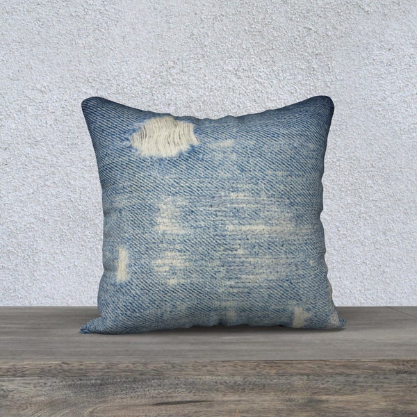 Denim Pillow - Etsy