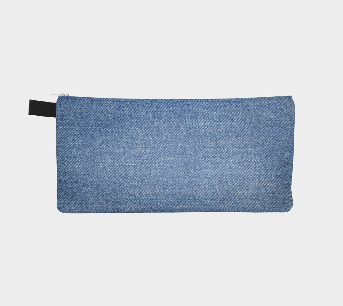 Blue Denim Look Pencil Case - Etsy