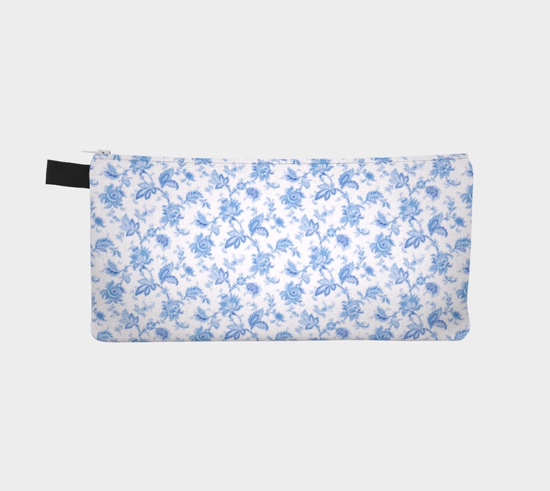 Blue Floral Pencil Case - Etsy