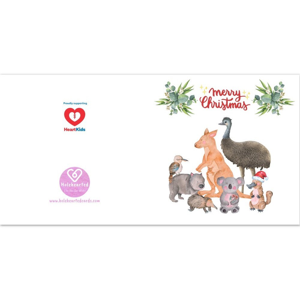 Aussie Animals Christmas Pack of 10 Folded Cards (white Envelopes) (US ...