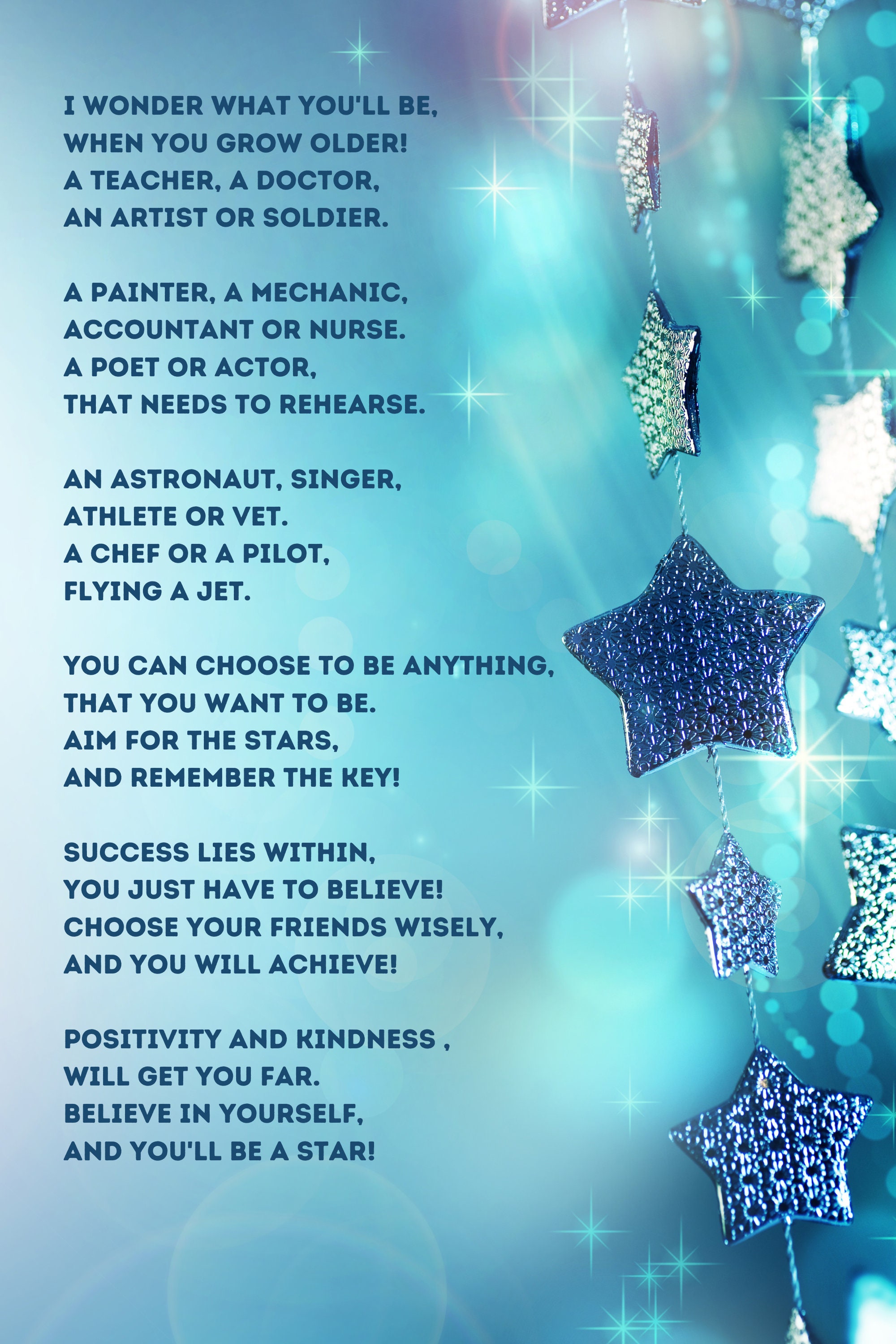 Graduation Poem Greeting Card - Etsy