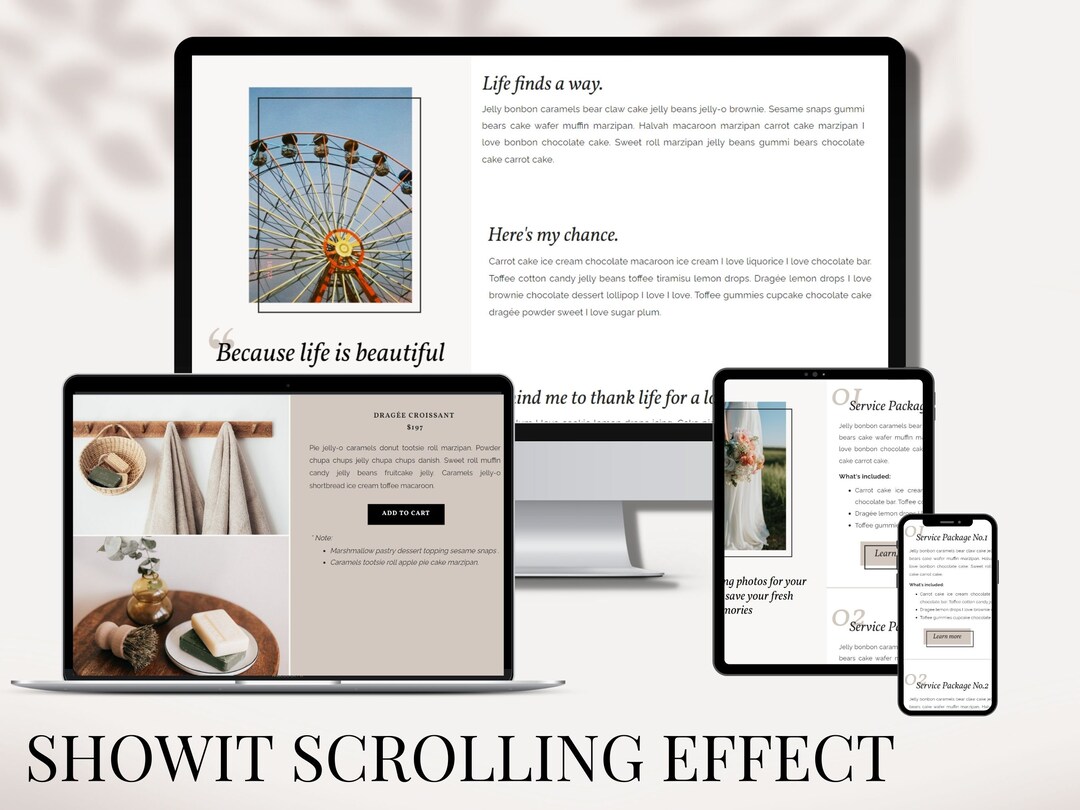 Showit Scrolling Effect, Showit Canvas Template With the Scrolling Effect and How to Use It to ...