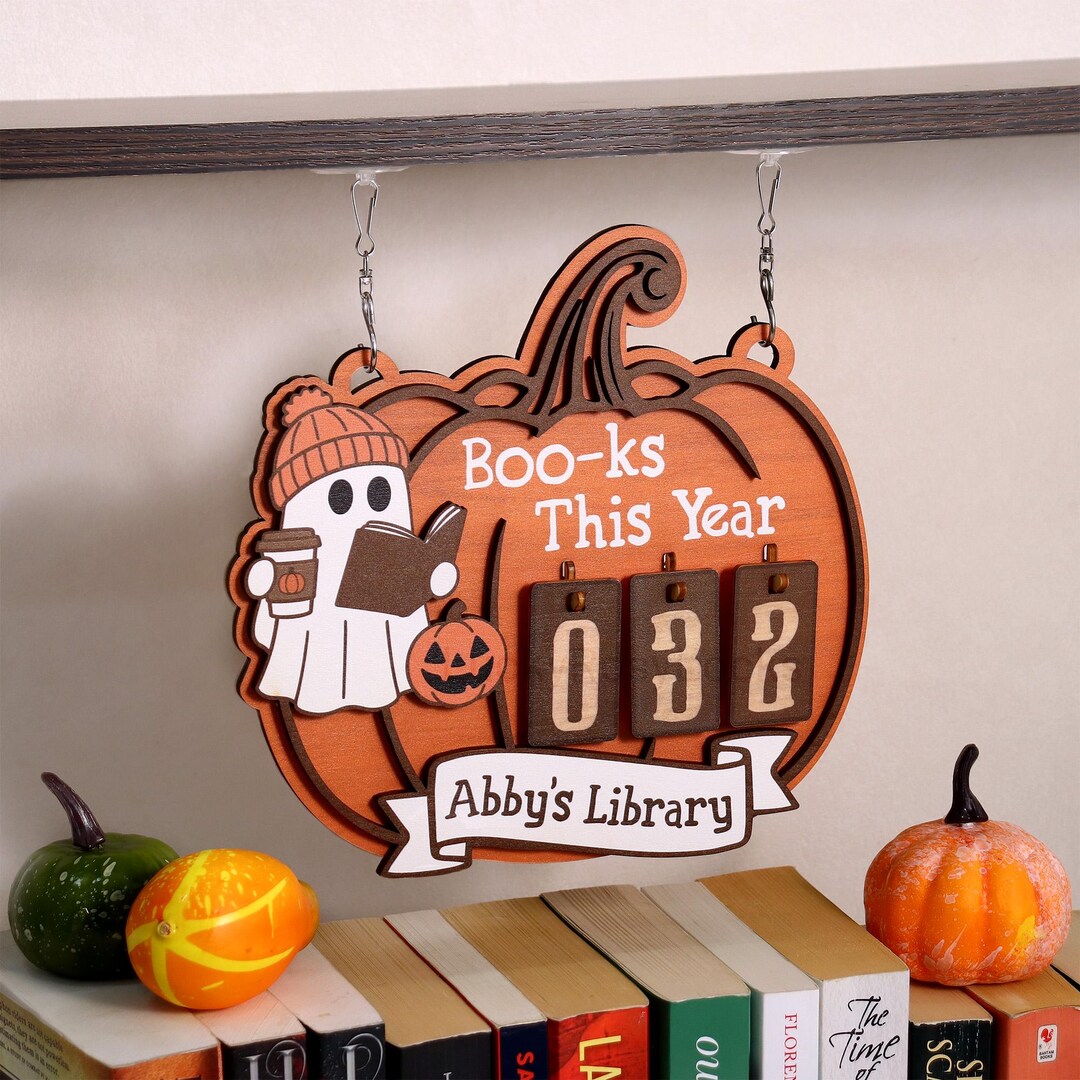 Personalized Books Read Tracker - Books Read This Year, Cute Ghost ...