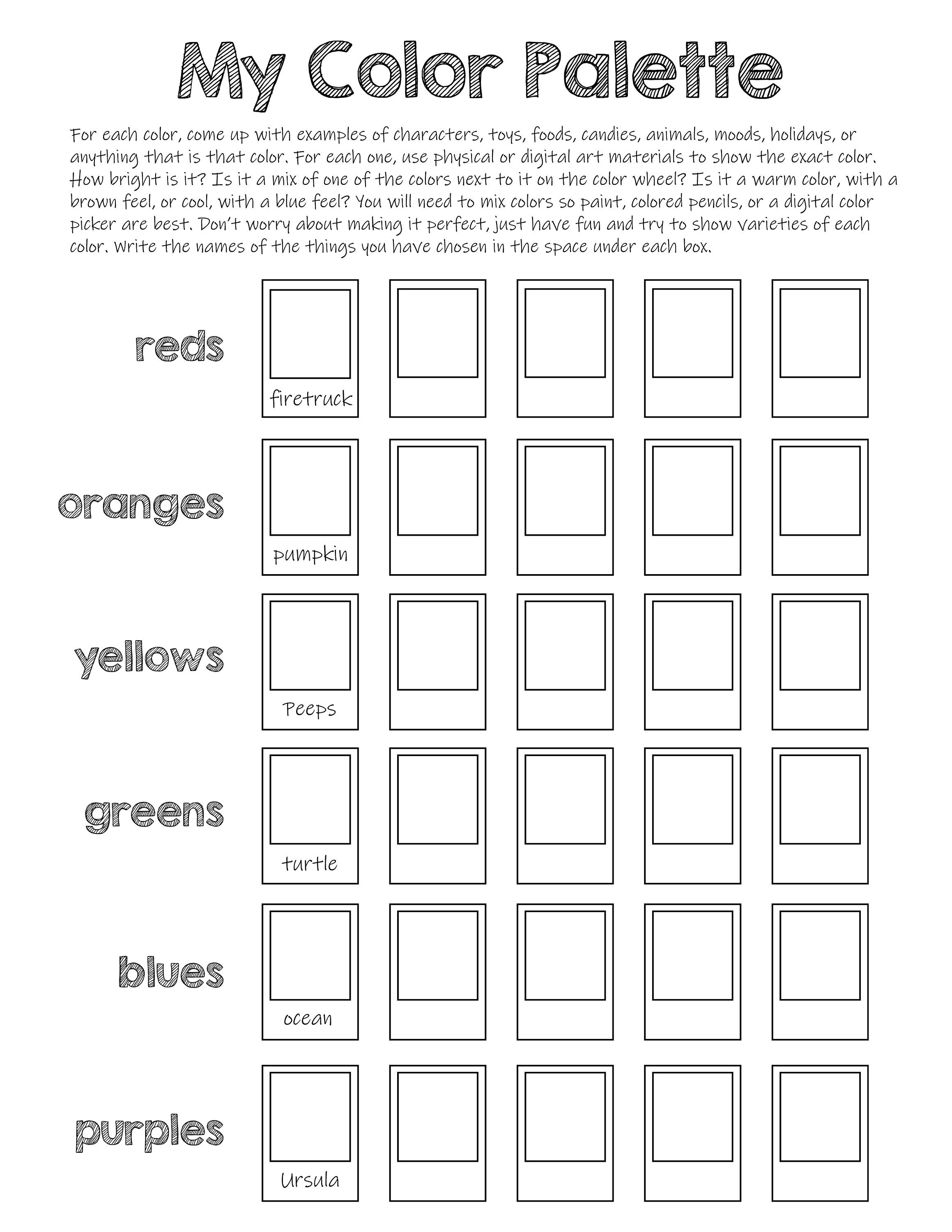 Cartoon Characters Color Palette Minimalist Wall Art - Etsy