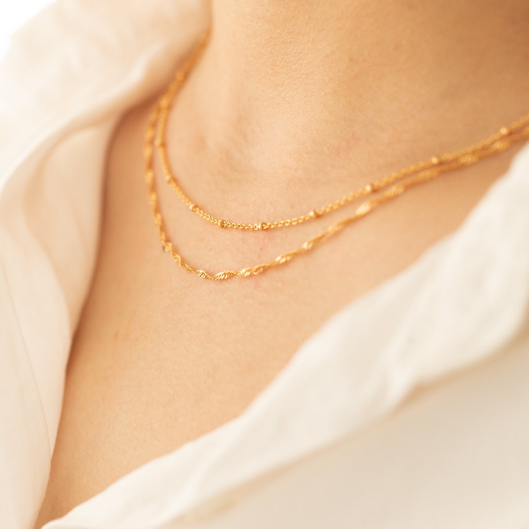 Gold Filled Dainty Chain,box Chain,link Paperclip Chain,rolo Chain,bead ...