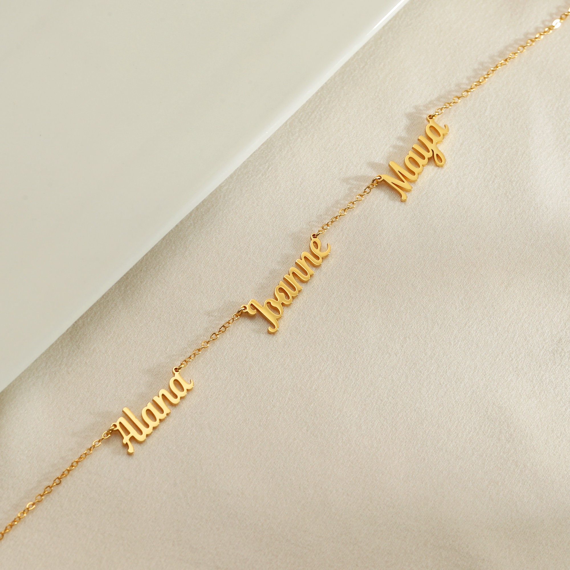 Multi Name Necklacepersonalized Family Necklace With Kids - Etsy UK