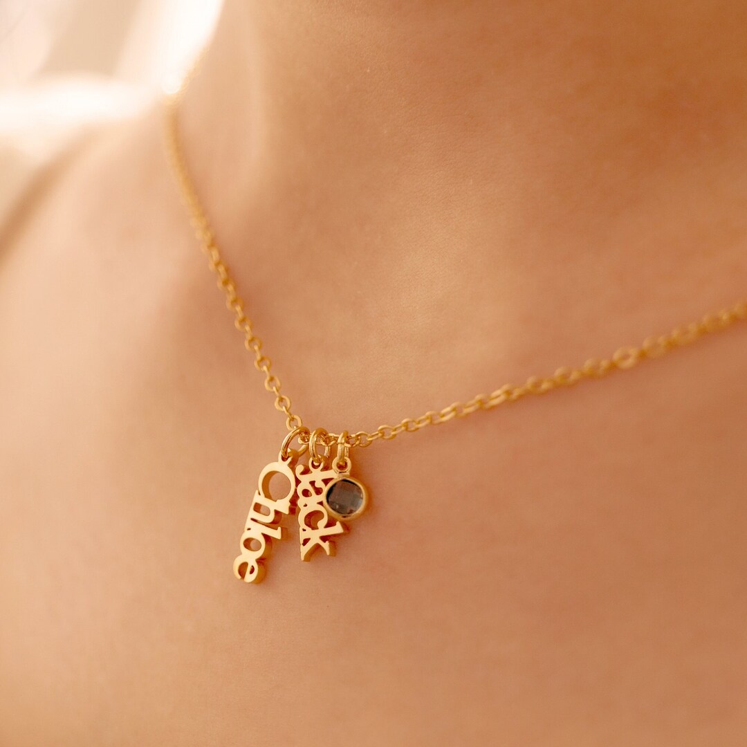 Personalized Children Name Necklace, Family Name Necklace With ...