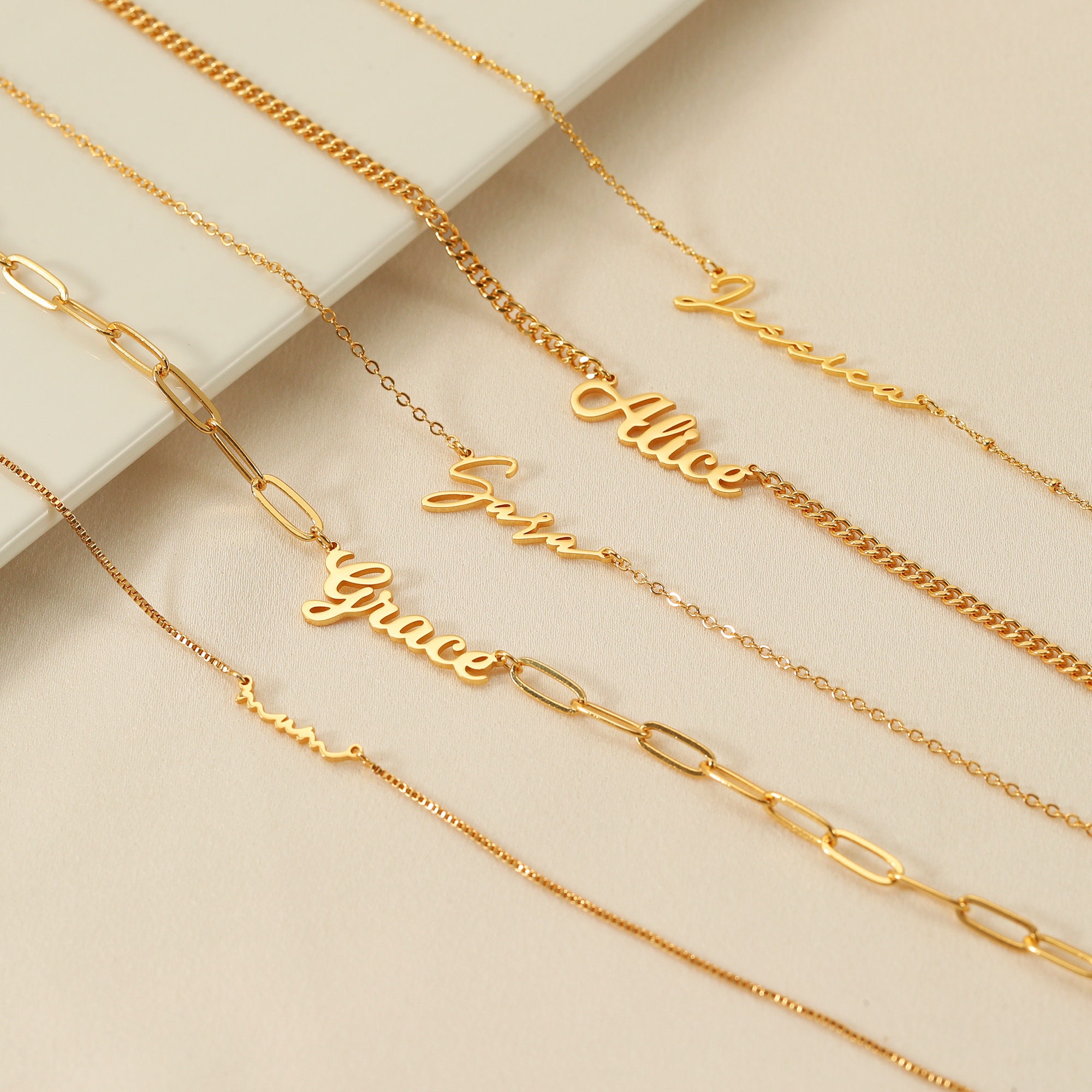 Personalized Your Name Necklace Custom Letter Necklace - Etsy