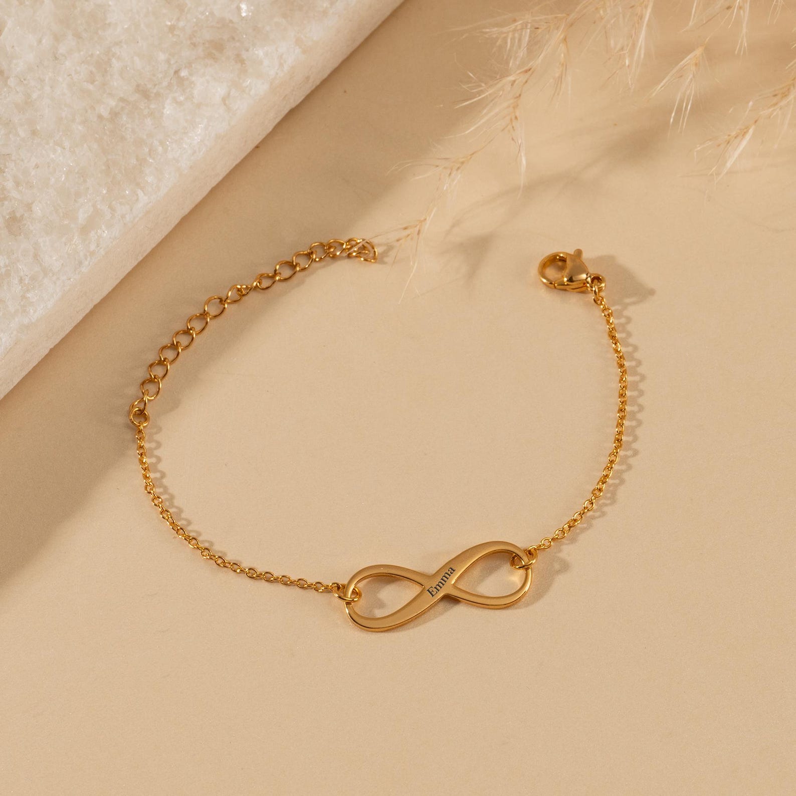Custom Infinity Name Bracelet, Engraved Date Bracelet, Name Bracelet ...