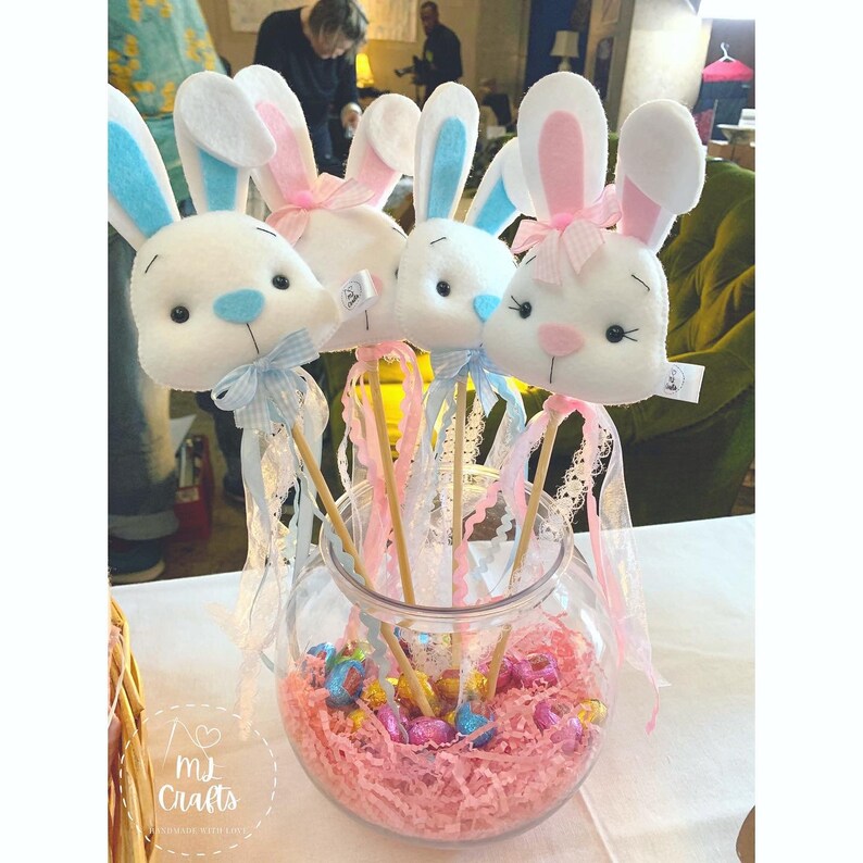 Easter Bunny Wands Ribbon Bunny Wands Celebration Wands - Etsy