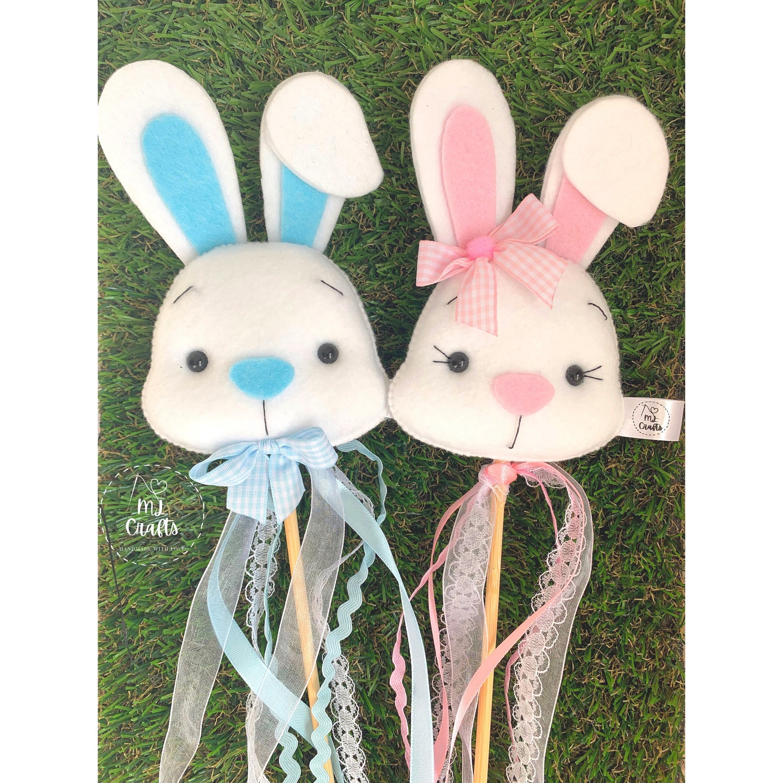 Easter Bunny Wands Ribbon Bunny Wands Celebration Wands - Etsy