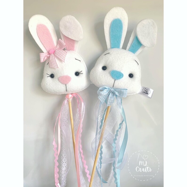 Easter Bunny Wands Ribbon Bunny Wands Celebration Wands - Etsy
