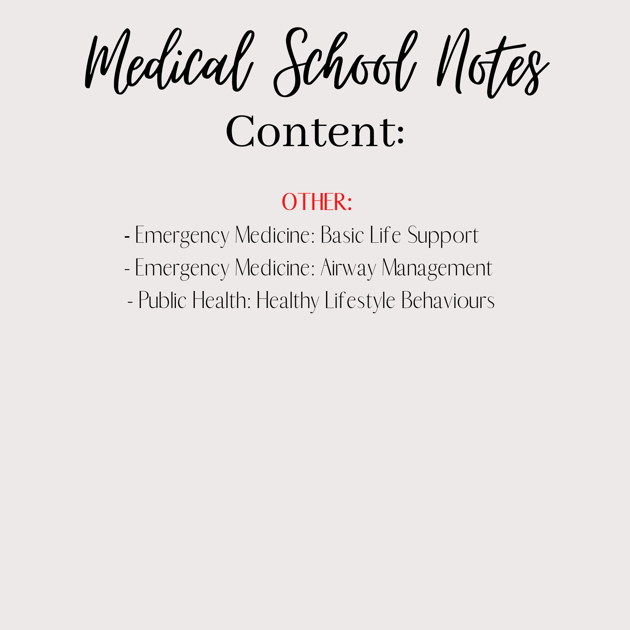 Medical School Notes Years 1&2 - Etsy