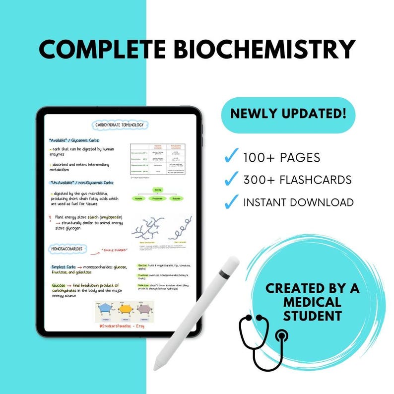 BIOCHEMISTRY NOTE SET - Etsy