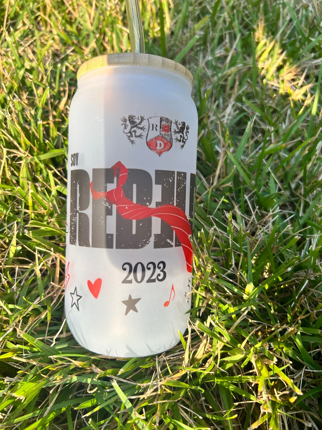 RBD SOY REBELDE Tour 2023 Frosted Can Cup 16oz With Bamboo Lid and ...