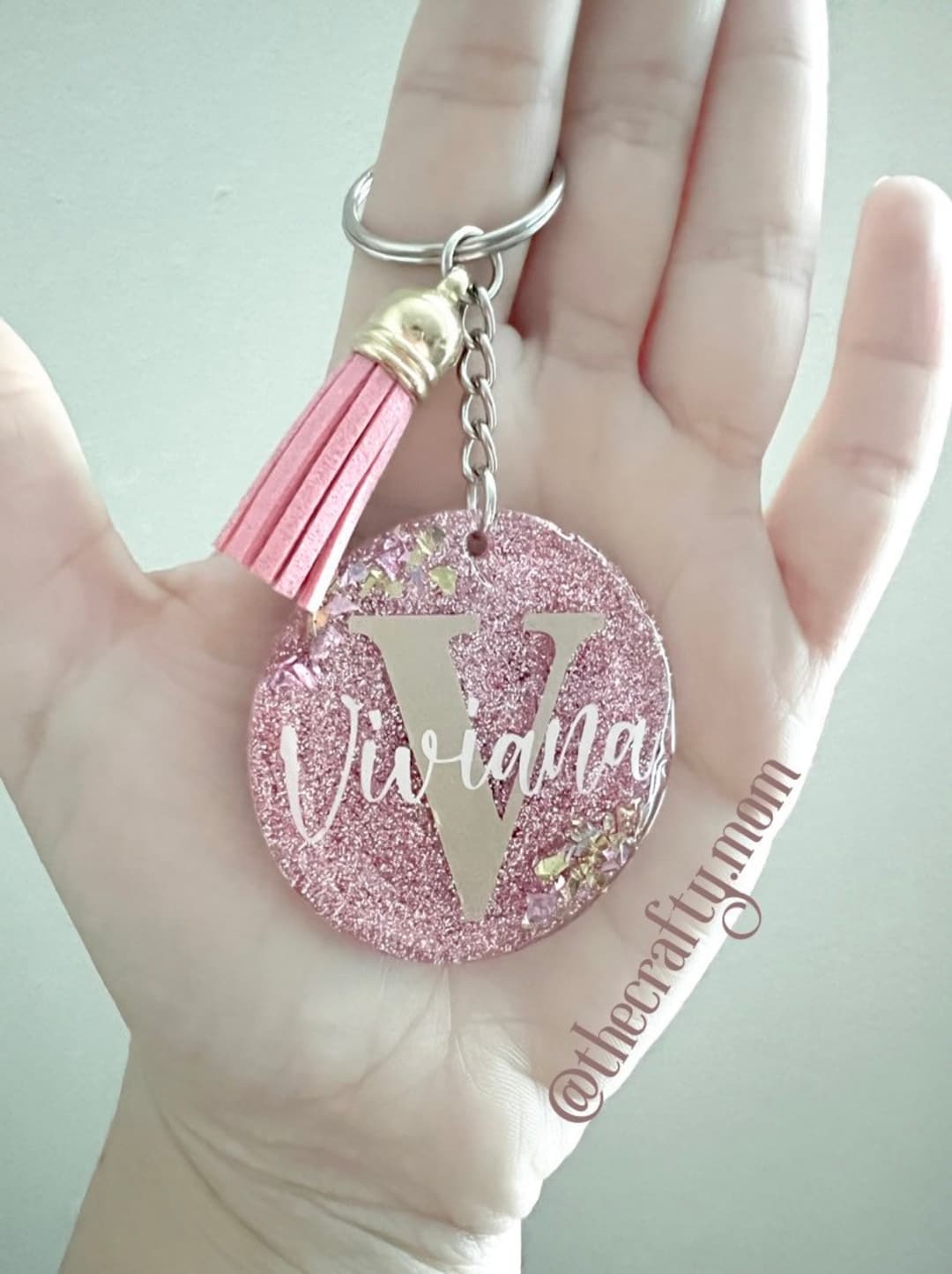 PERSONALIZED GLITTER ACRYLIC Keychains, Gifts for Her, Anniversary ...