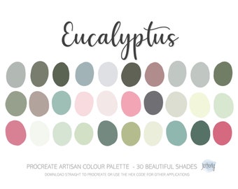 Dark Forest Procreate Color Palette Green Teal Grey Gothic - Etsy