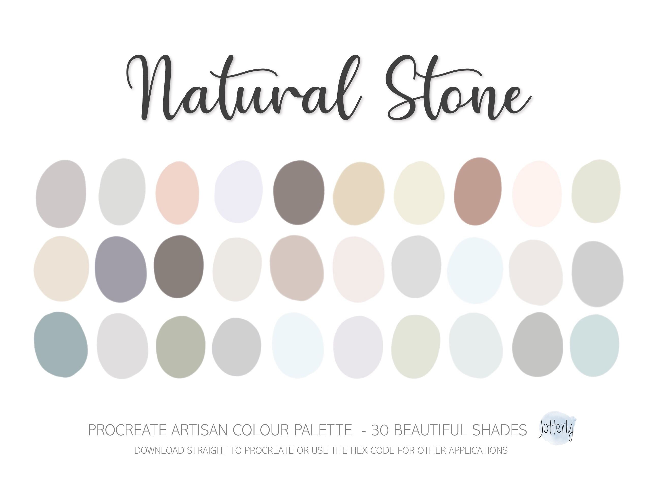 Natural Stone Procreate Color Palette Beige Grey Gray Etsy