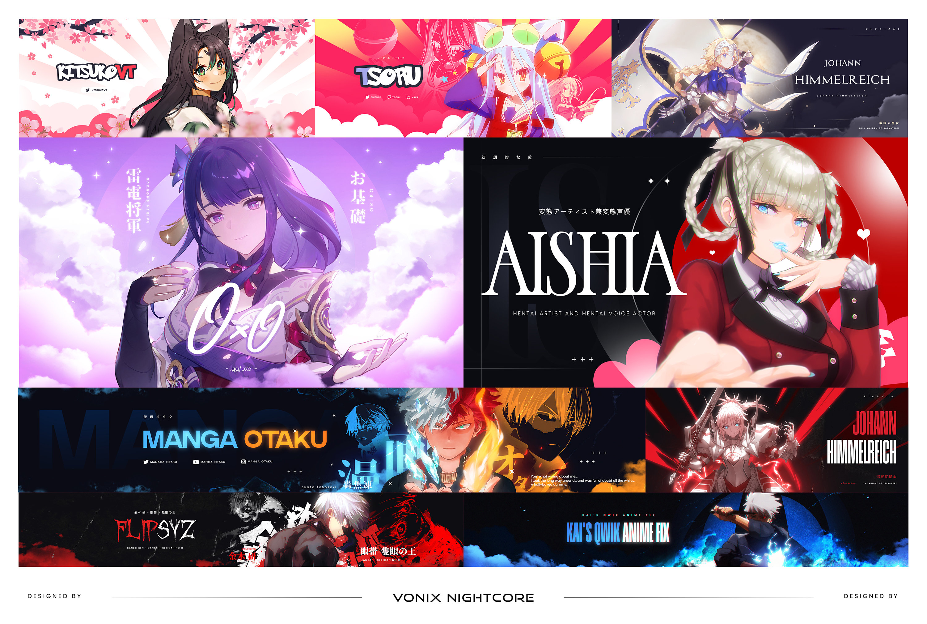 I'll Design Anime or Vtuber Banner for You - Etsy