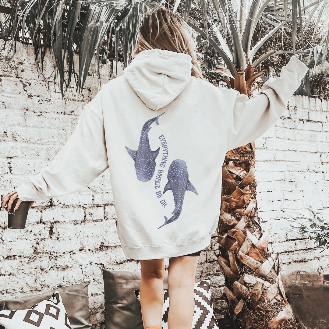 Whale Shark Hoody Ocean Inspired Style Ocean Animal Shirt Mental Health ...