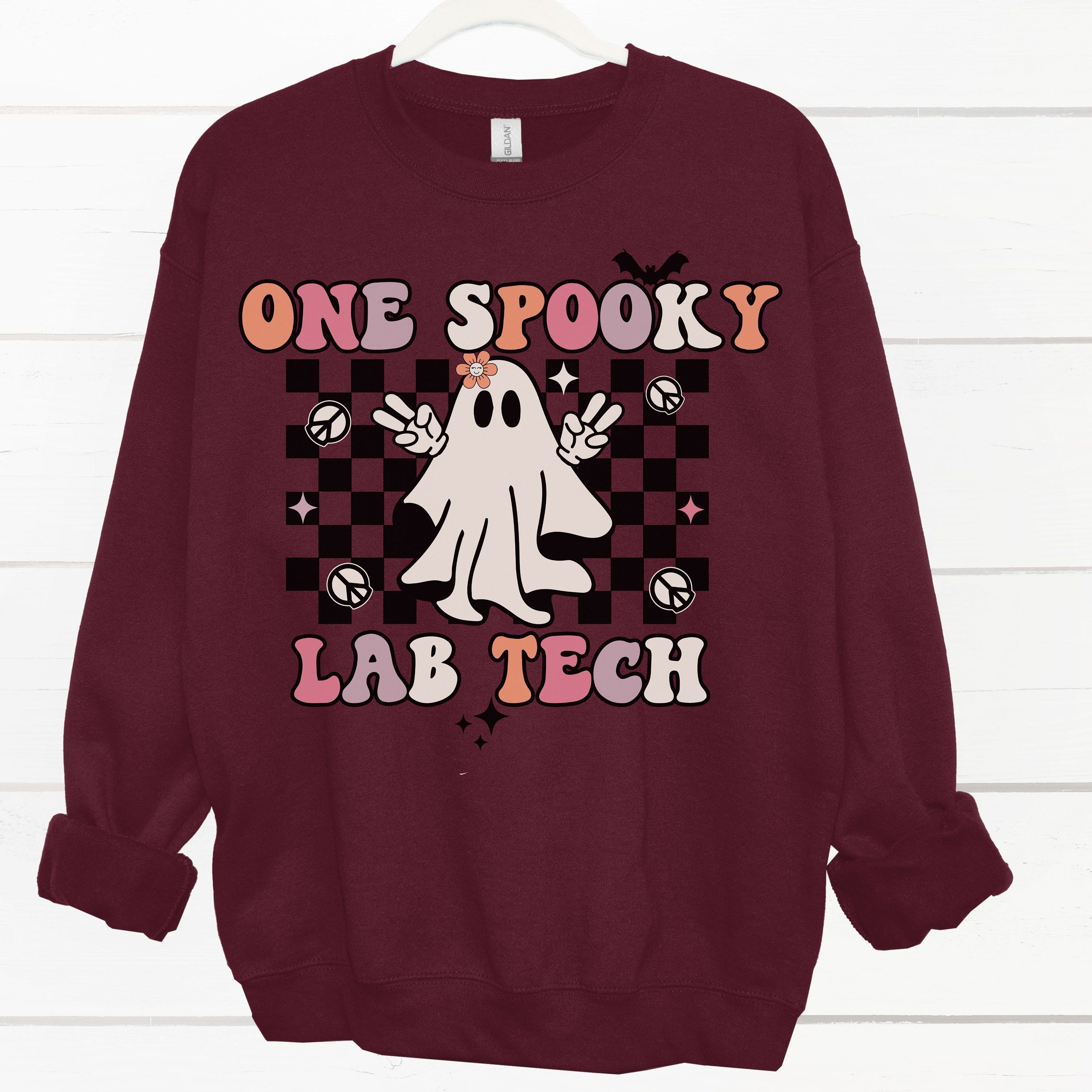 Spooky Lab Tech Halloween Shirt, Lab Tech Tshirt, Med Lab Tech Shirt ...