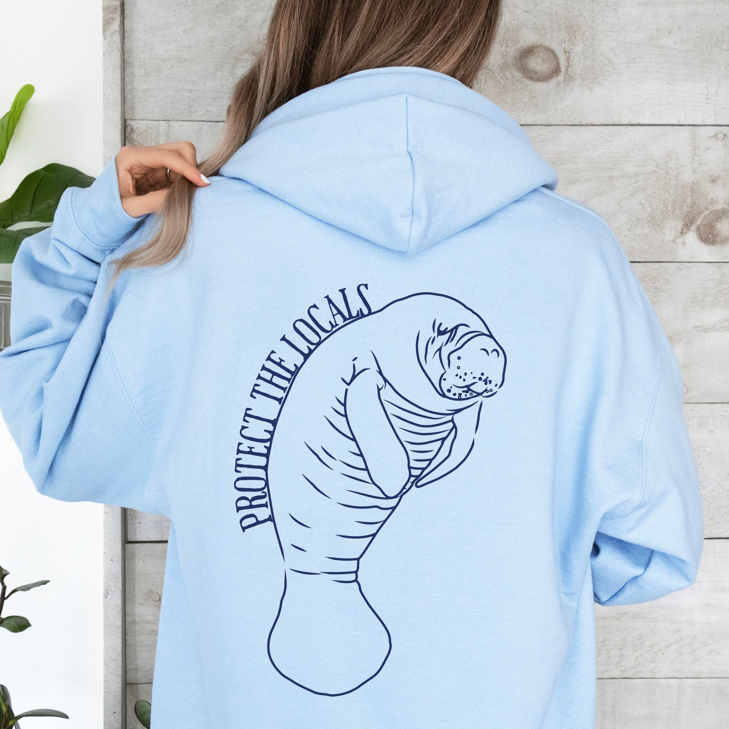 Manatee Shirt Ocean Inspired Style Coconut Girl Mermaidcore Beach Hoody ...