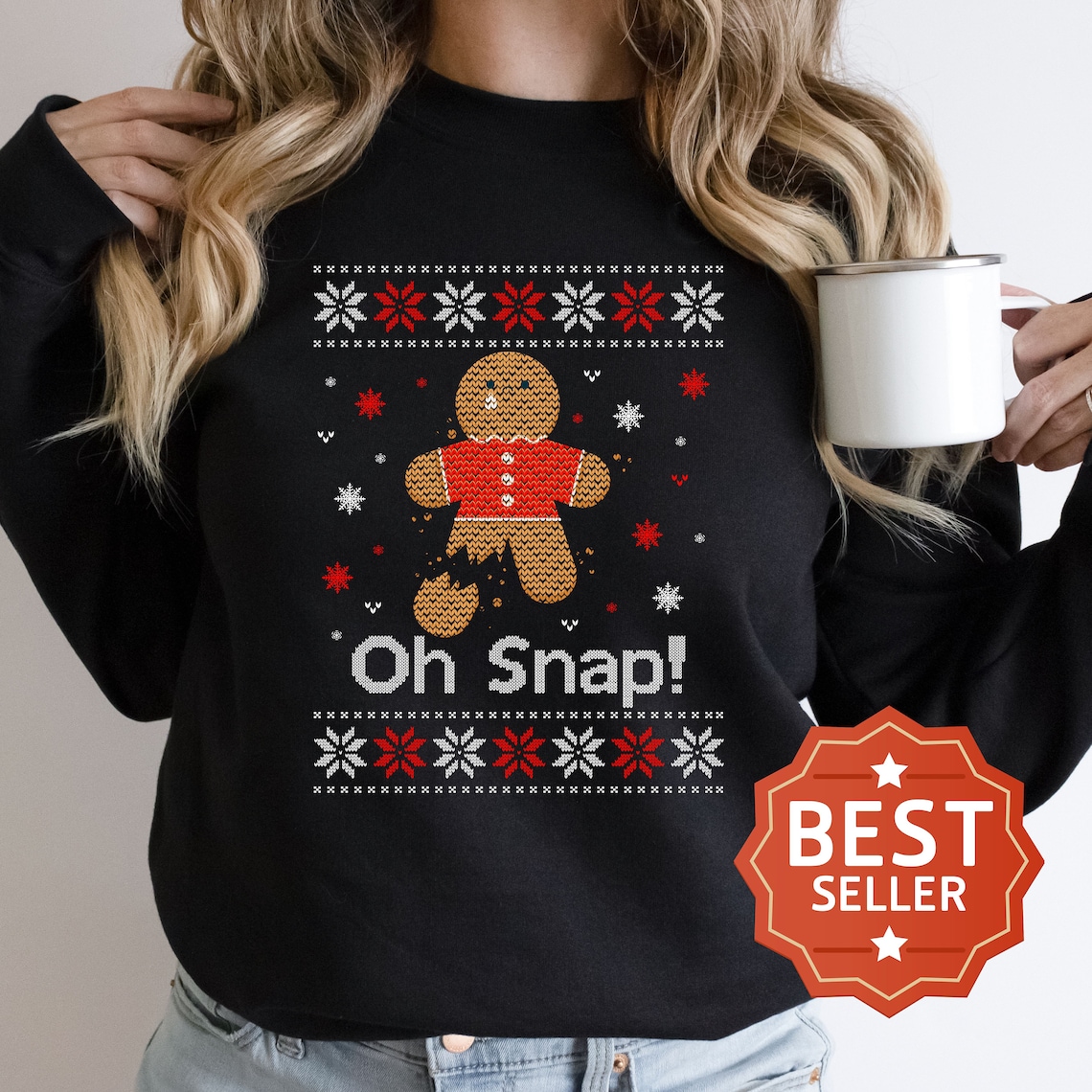 Ugly Christmas Sweater Women Funny, Oh Snap Shirt, Matching Family Christmas Shirt, Ugly Sweater ...