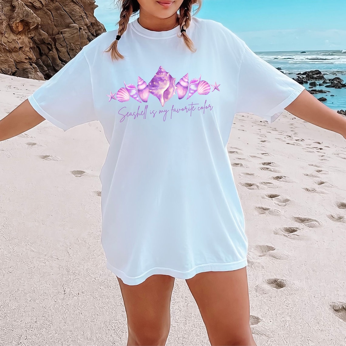Ocean Inspired Style Coconut Girl Clothes Mermaidcore Seashell Shirt ...