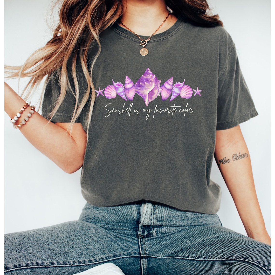 Ocean Inspired Style Coconut Girl Clothes Mermaidcore Seashell Shirt ...