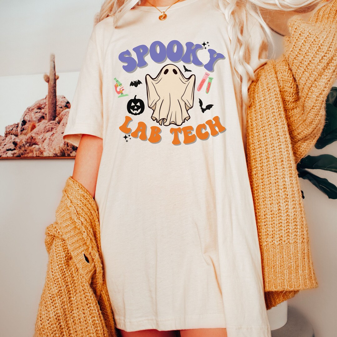 Spooky Lab Tech Halloween Shirt, Lab Tech Tshirt, Med Lab Tech Shirt ...