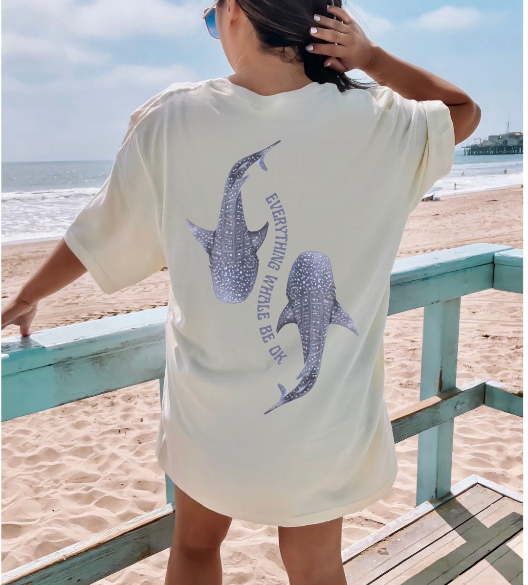 Ocean Inspired Style Whale Shark Shirt Ocean Animal Shirt Mental Health ...