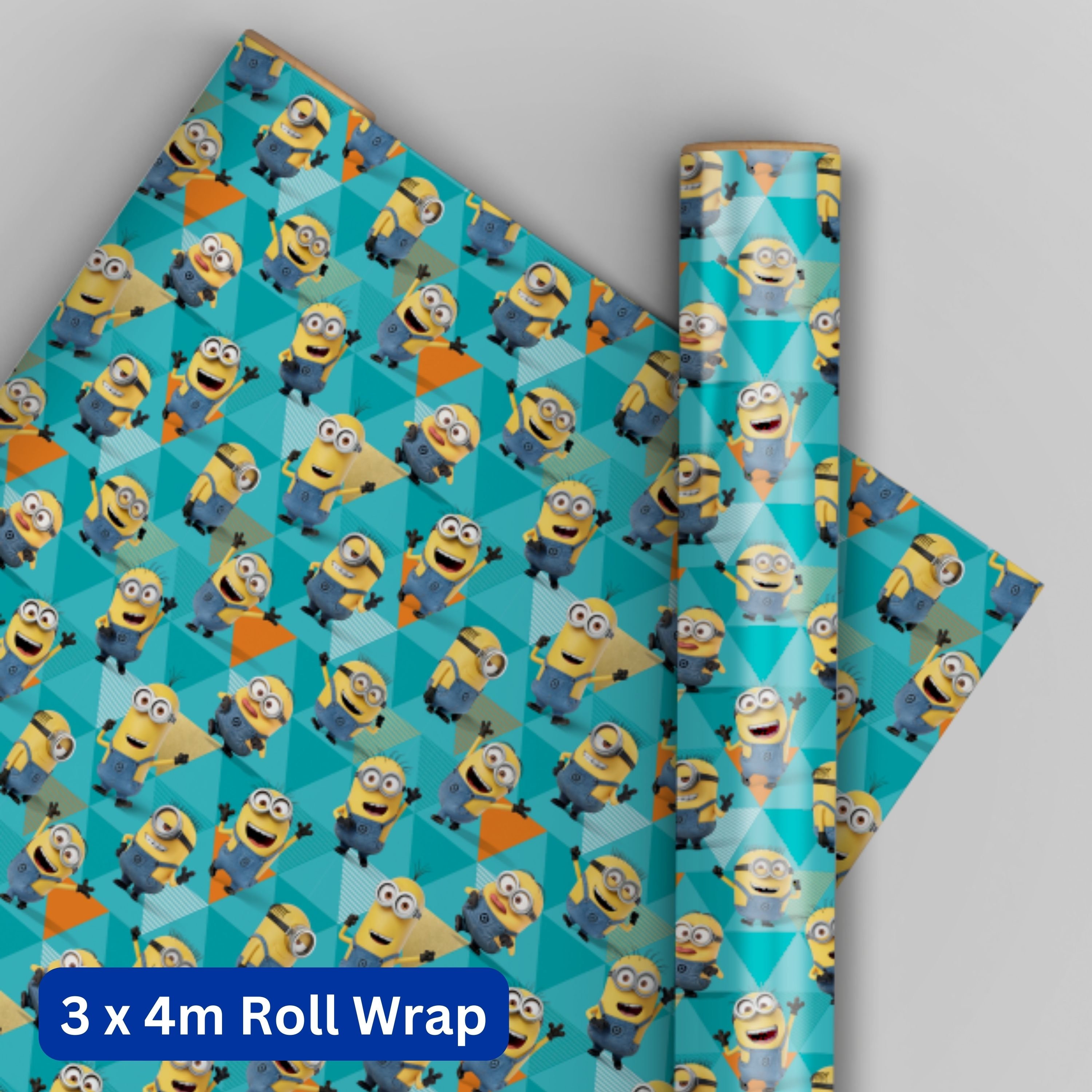 Despicable Me Minions Birthday Wrapping Paper 4m Roll Gift Wrap ...