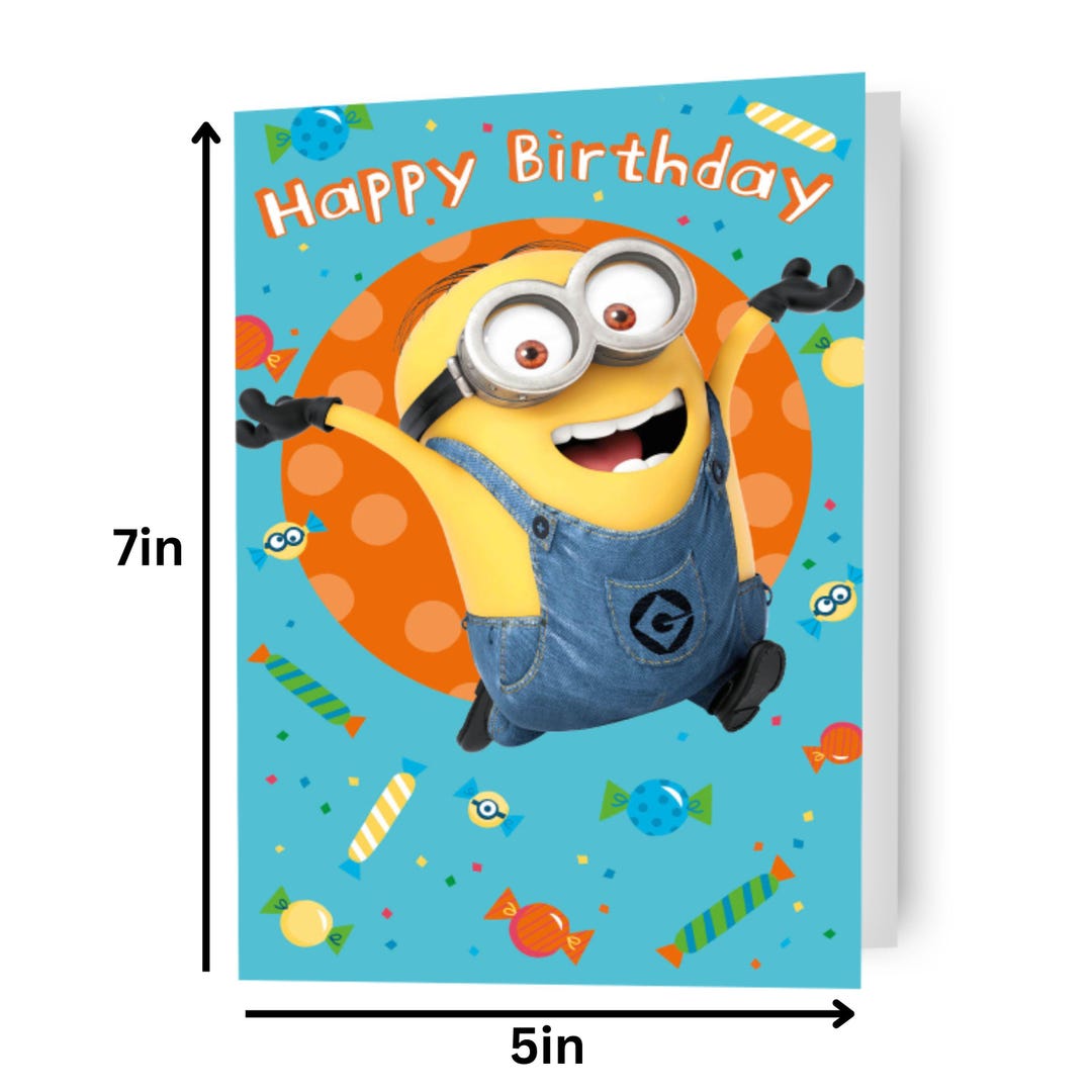 Despicable Me Minions happy Birthday Card Sustainably Resourced and FSC ...
