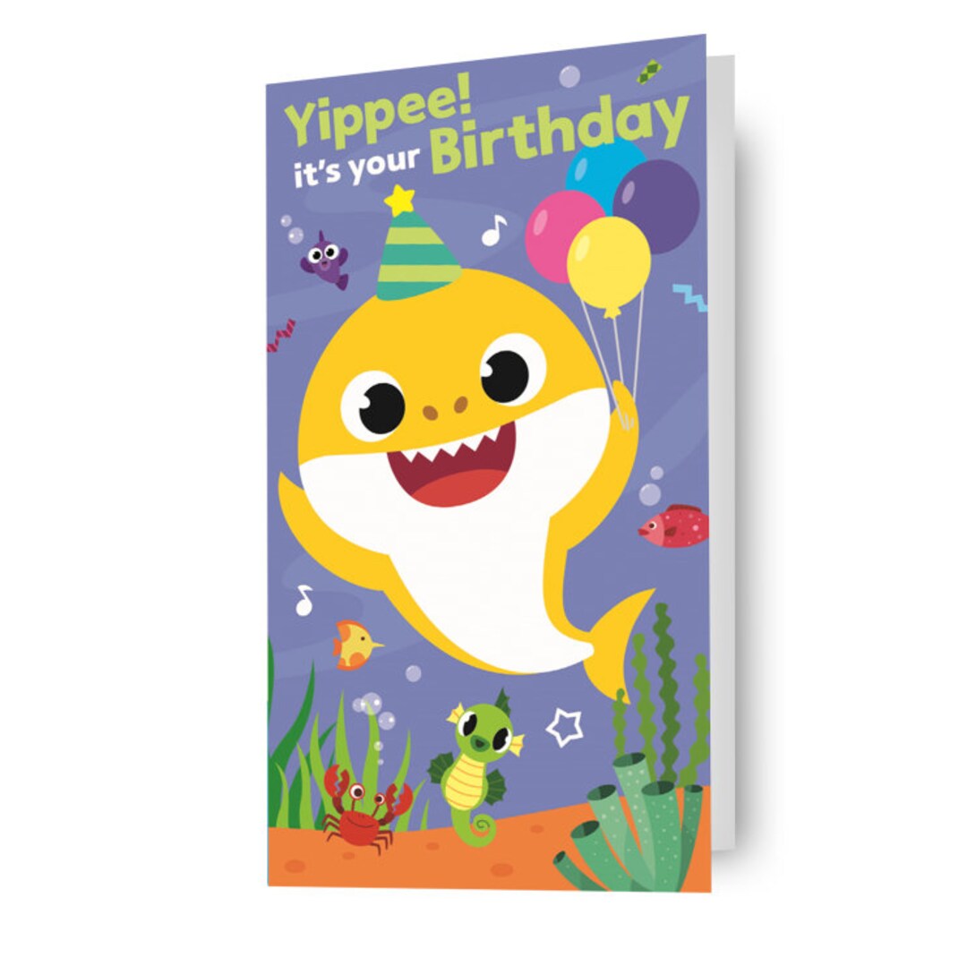 Baby Shark yippee Kids Birthday Card Sustainably Resourced and FSC ...