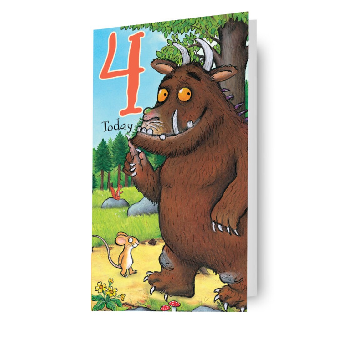 The Gruffalo 4 Today Birthday Card Sustainably Resourced and FSC ...