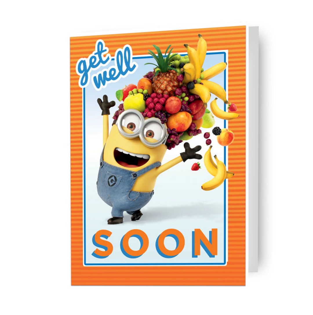 Despicable Me Minions get Well Soon Card Sustainably Resourced and FSC ...