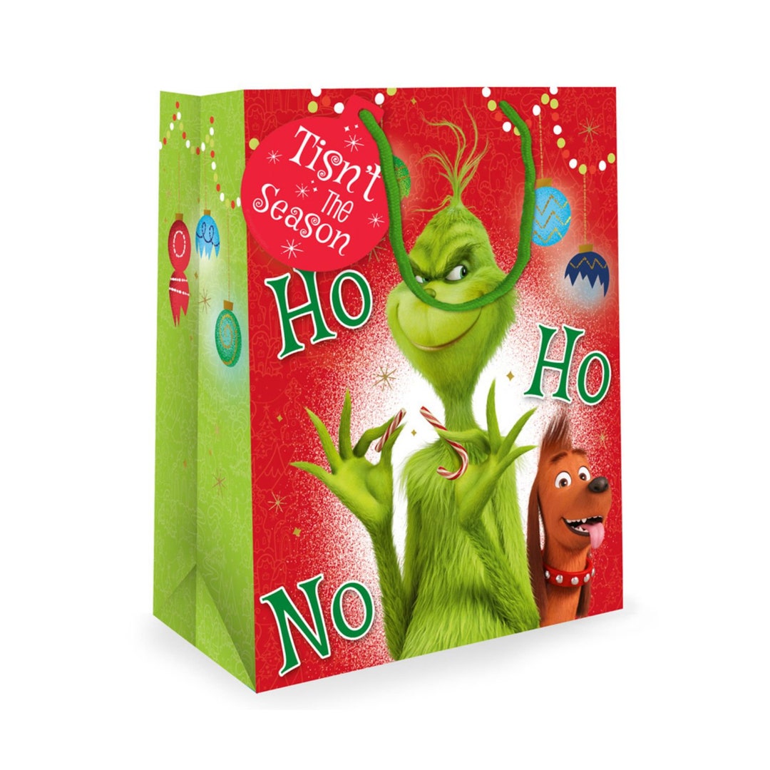 The Grinch Movie Christmas Gift Bag 33cm X 26cm Sustainably - Etsy