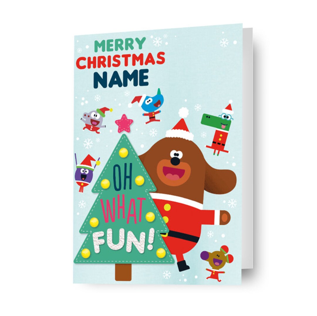 Hey Duggee Personalised Name merry Christmas Card Sustainably Resourced ...